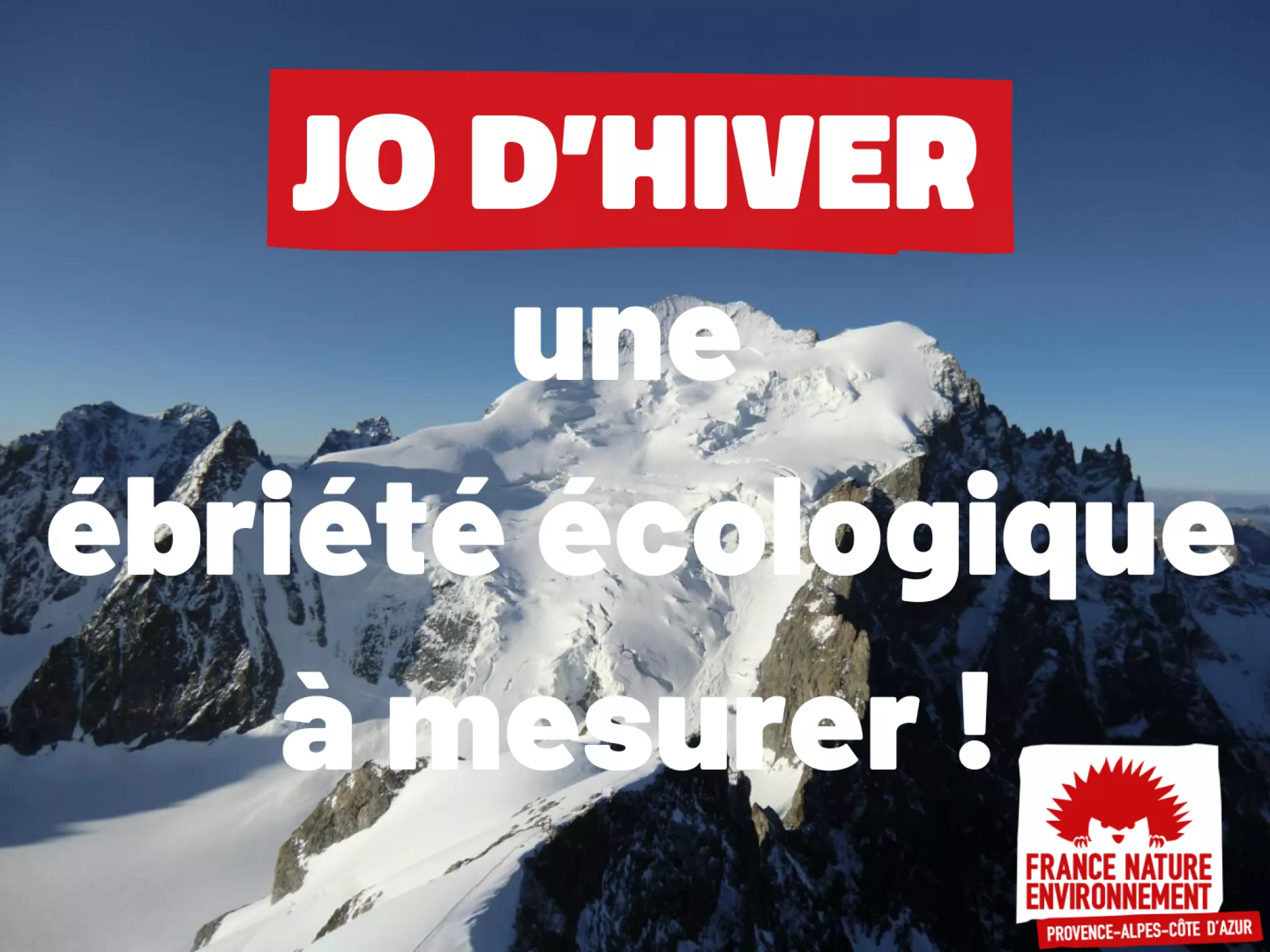 🎿 JO d’hiver : une ébriété écologique à mesurer ! | FNE PACA